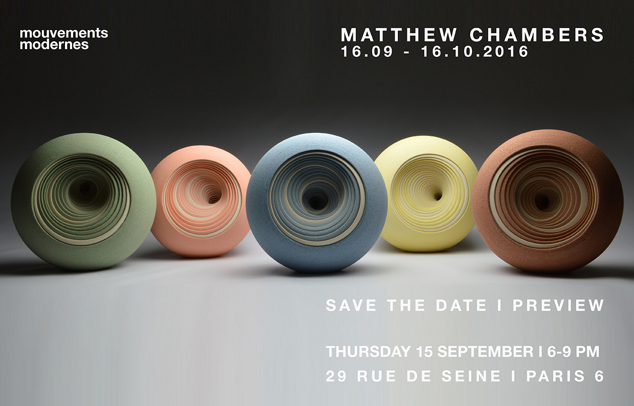MATTHEW CHAMBERS l OPENING 15.09.2016 l 29 rue de Seine Paris 6