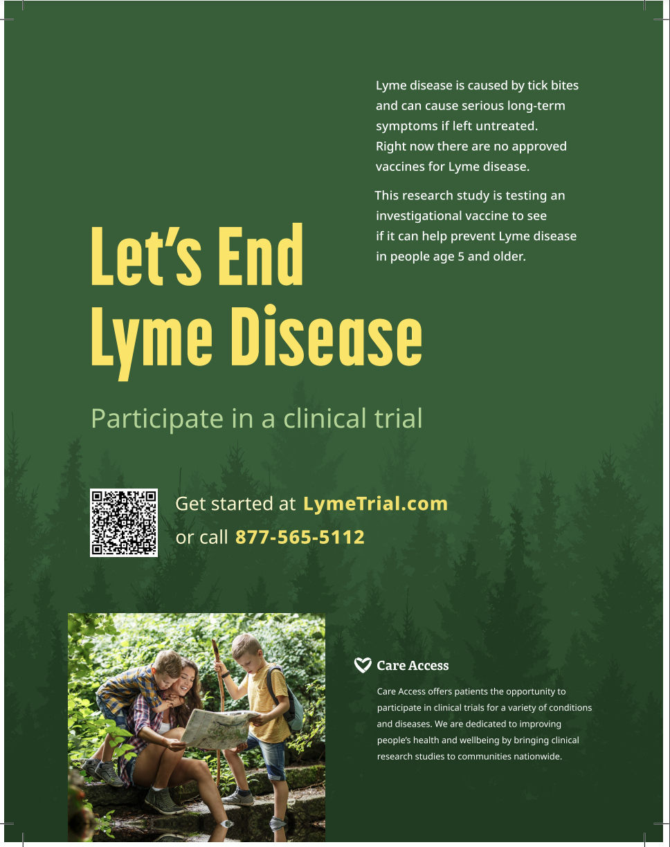 Let's end Lyme Disease - Participate in a clinical trial in Greensburg PA
